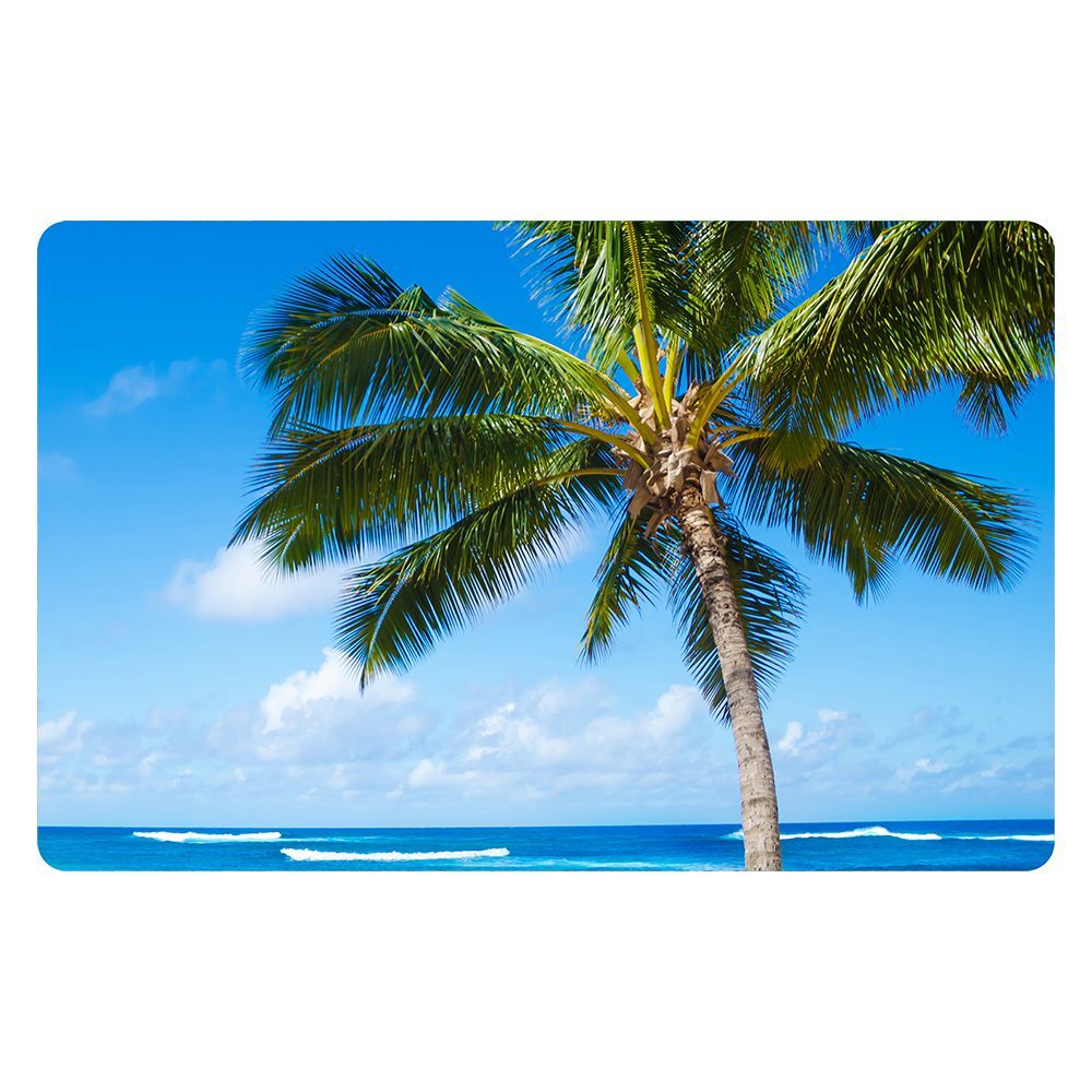 Palm tree microfiber foam bath mat, 2 sizes – Beachlovedecor.com ...