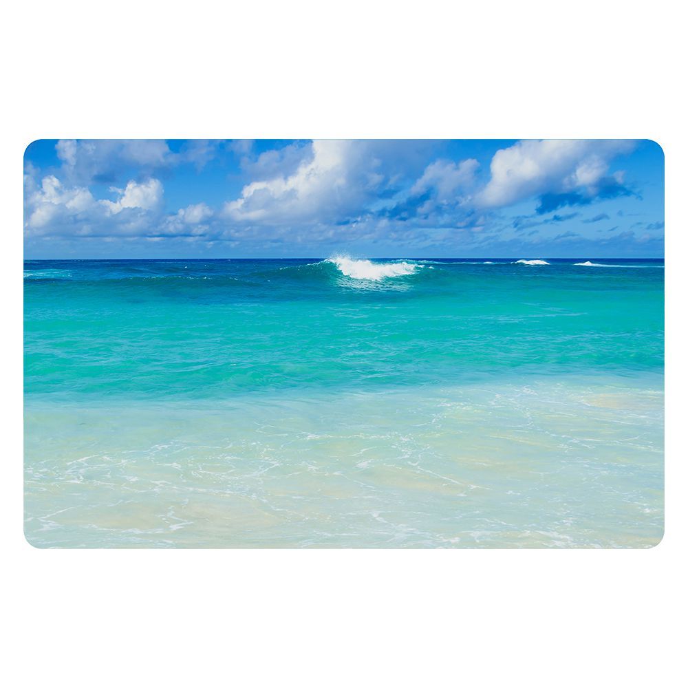 Microfiber foam bath mat with ocean, 2 sizes – Beachlovedecor.com ...