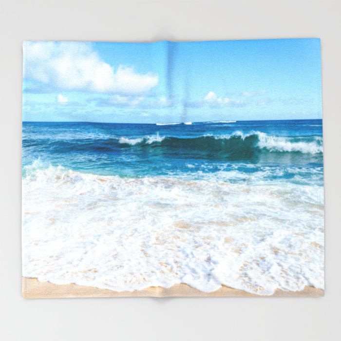 Blue Sea Fleece Throw Blanket, extra soft and warm, 6 sizes ...