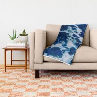 Deep blue Malibu ocean Fleece Throw Blanket, extra soft and warm, beach ...