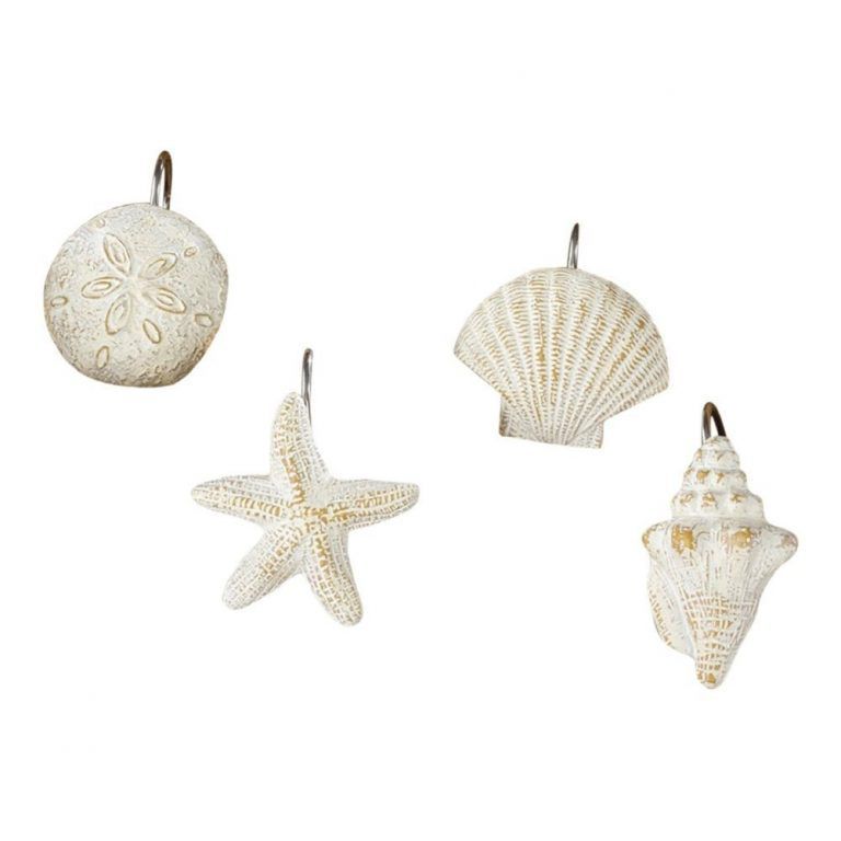 10+ BEST OCEAN, BEACHY and TROPICAL Hooks for Bathroom Shower Curtains ...