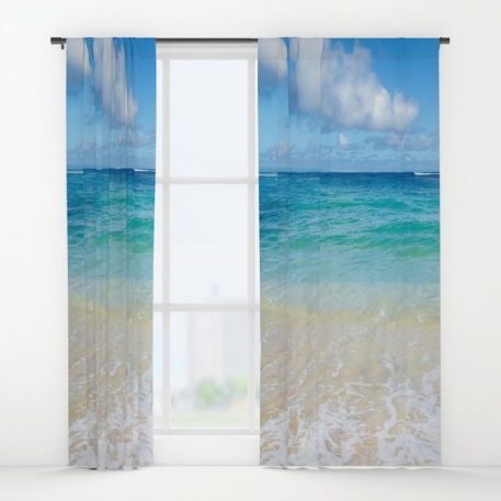 Paradise beach window curtain, blackout curtain, sheer curtain, coastal ...