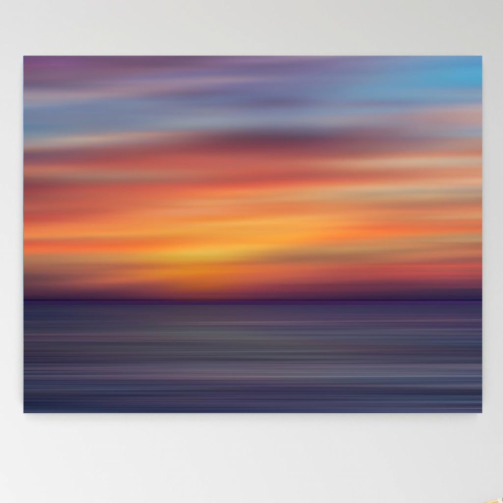 Abstract Fine Art Print Bright Ocean Sunset, Wall Art, wall decor, art ...