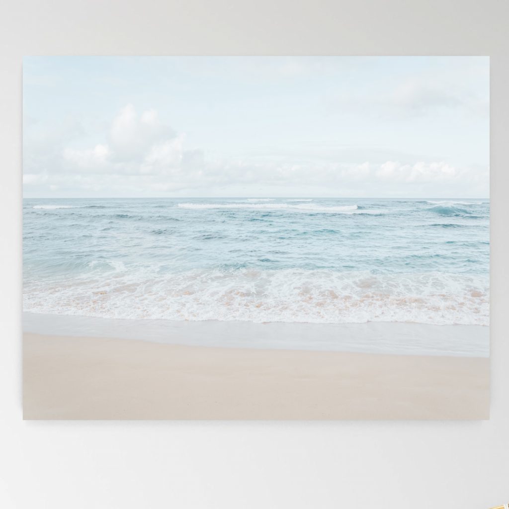 Hawaiian beach, Coastal Horizontal Print, beach house decor, soft and ...